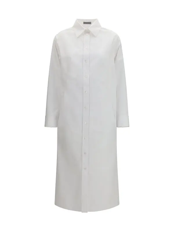 Balenciaga Long Shirt Dress - White