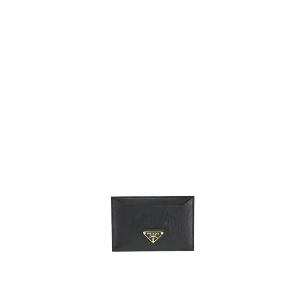 Prada Leather Cad Holder - Black