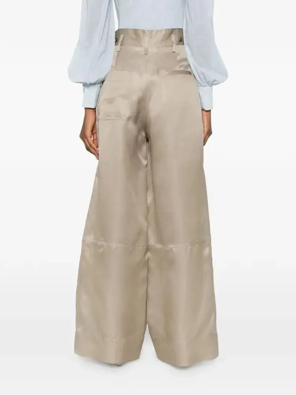 Alberta Ferretti Organza Palazzo Pants