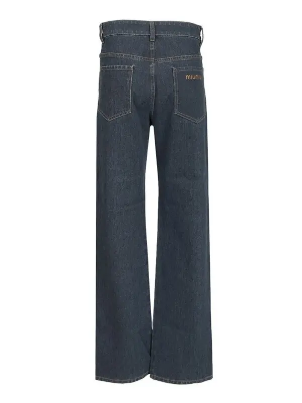 Miu Miu Straight-leg Denim Trousers - Blue