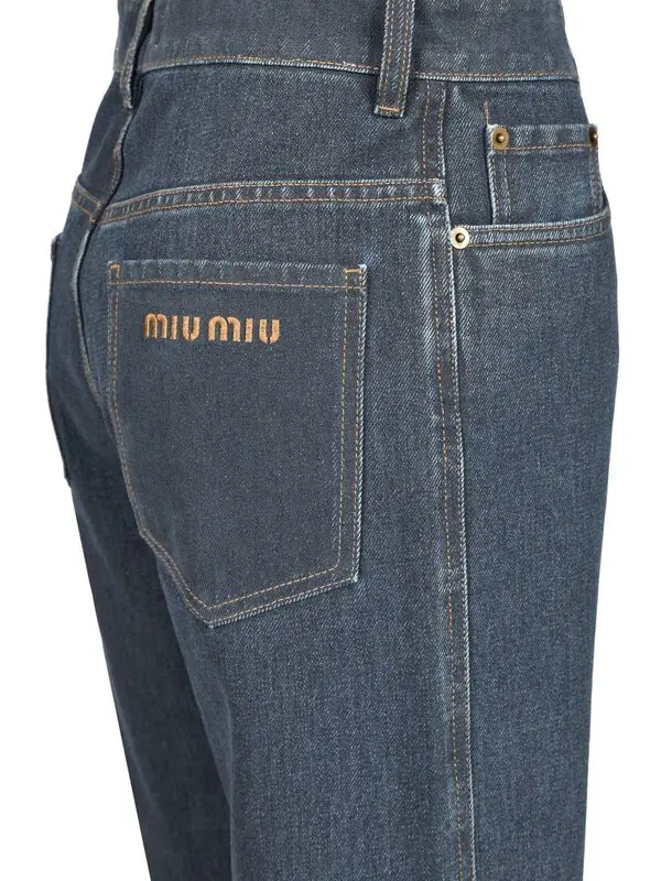 Miu Miu Straight-leg Denim Trousers - Blue