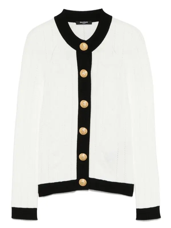 Balmain Knitted Crewneck Cardigan - Multicolor