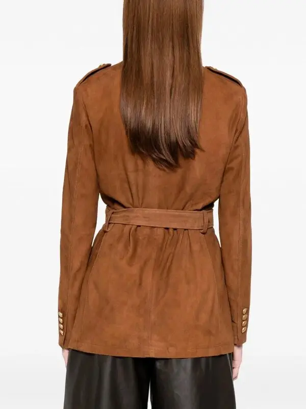 Tagliatore Belted Suede Jacket