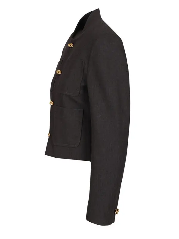 Bottega Veneta Lightweight Cotton Jacket With Knot Button Fastening