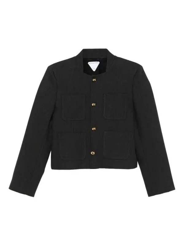Bottega Veneta Lightweight Cotton Jacket With Knot Button Fastening