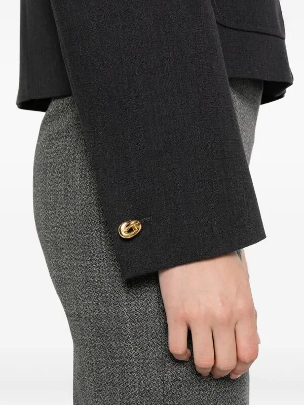 Bottega Veneta Lightweight Cotton Jacket With Knot Button Fastening