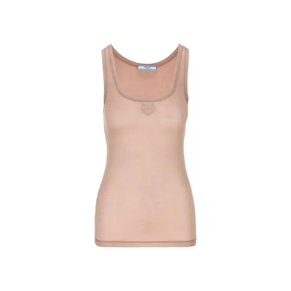 Prada Sleeveless Logo Top - Pink