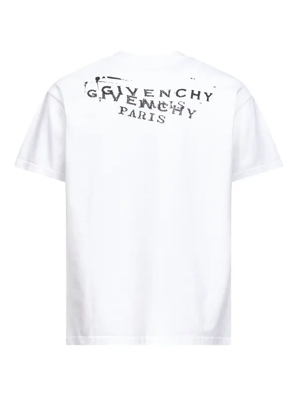 Givenchy White Stamp Print T-shirt - Multicolor