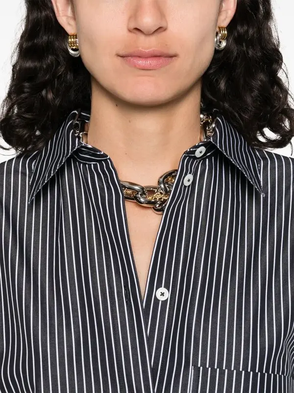 TOTEME Striped Cotton Shirtdress