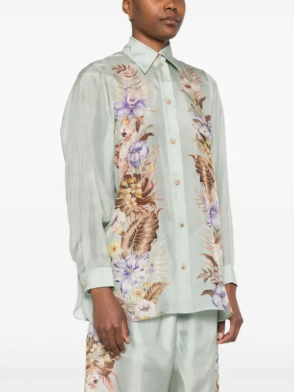 Zimmermann Printed Silk Shirt - Multicolor