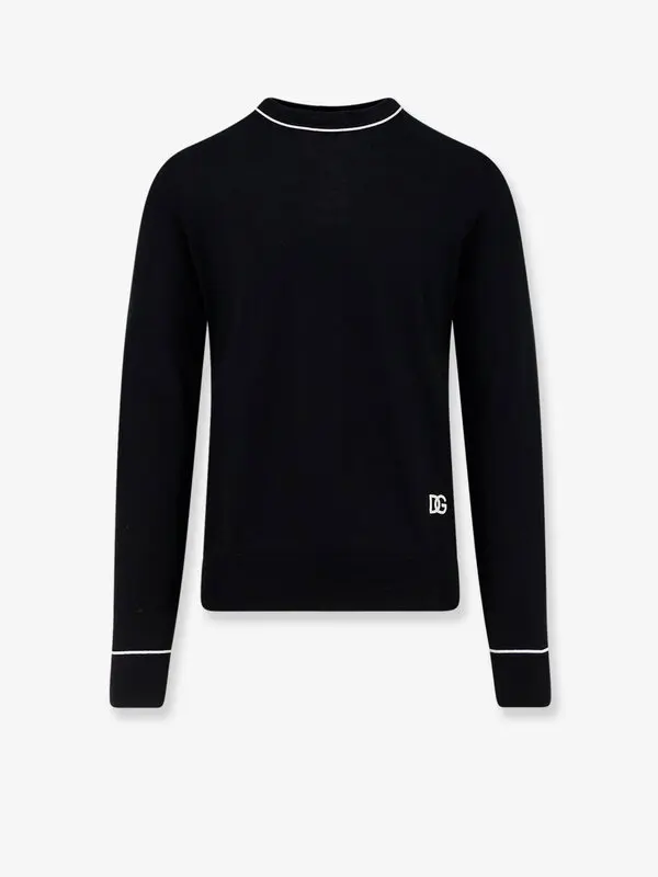 Dolce & Gabbana Virgin Wool Sweater With Embroidered Dg Logo