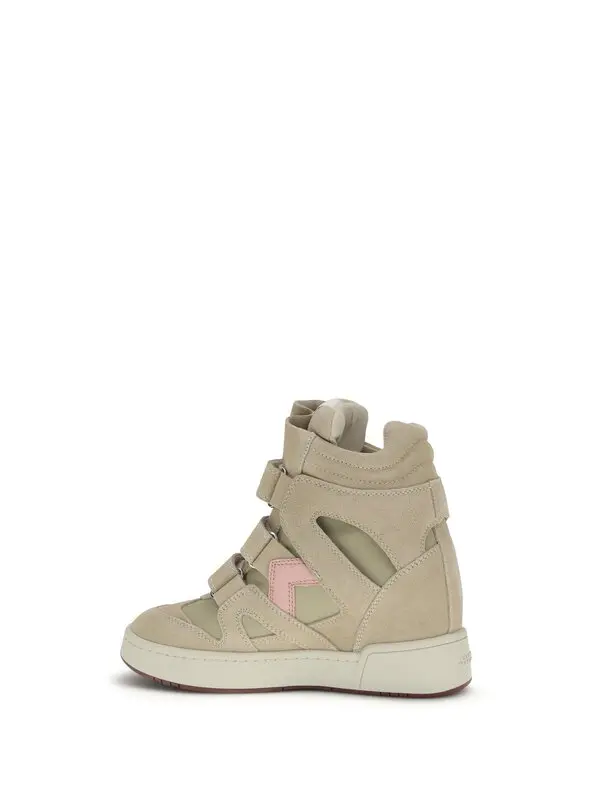 Isabel Marant Étoile Wedge Leather Sneakers - Cream