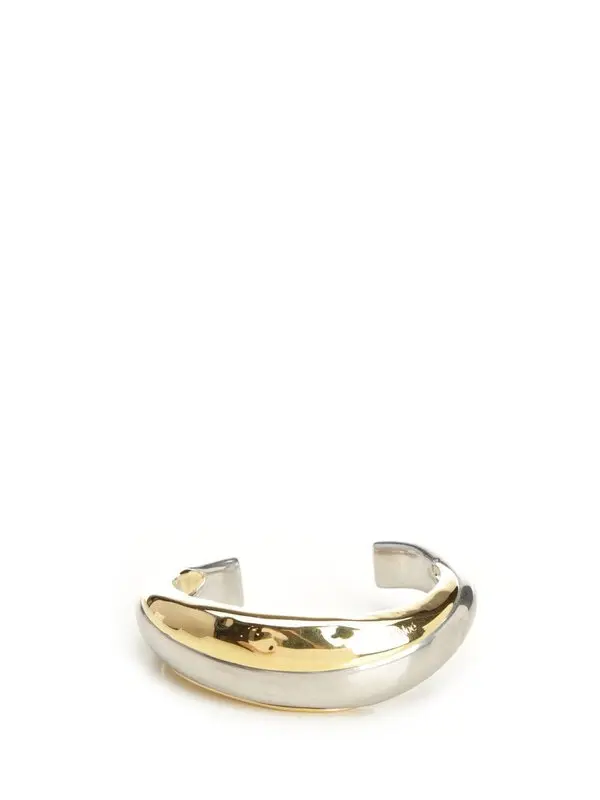 Chloé Engraved Logo Brass Cuff Bracelet - Gold