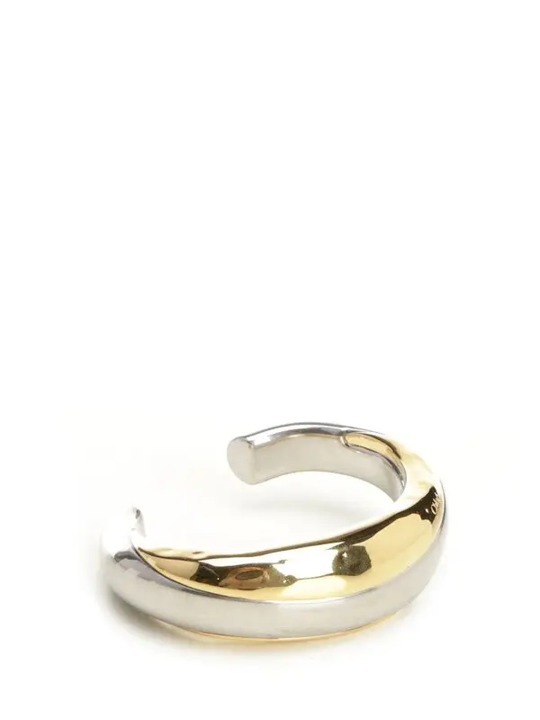 Chloé Engraved Logo Brass Cuff Bracelet