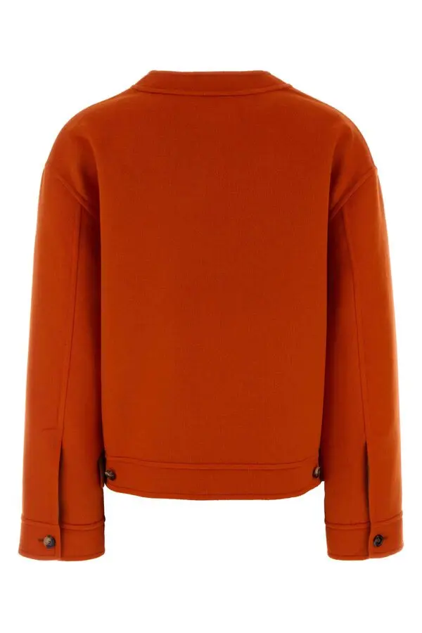 Loewe Wool Blend Cardigan With Pocket Detail - Orange