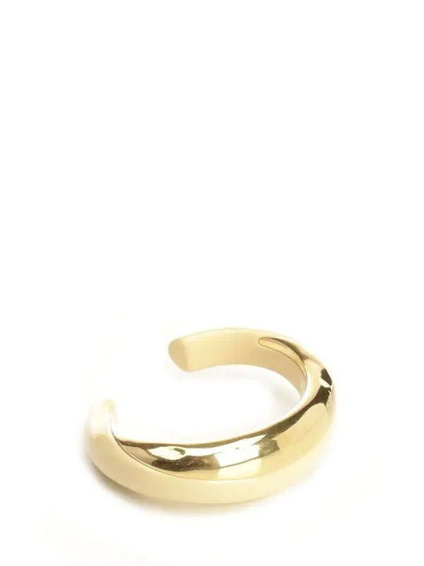 Chloé Curved Cuff In Shiny Metal