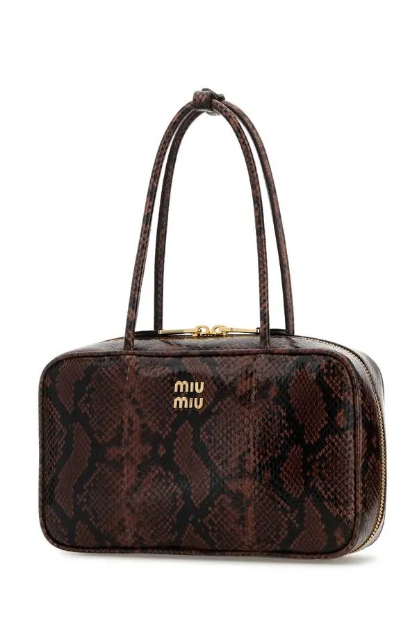 Miu Miu Printed Leather Beau Shoulder Bag - Multicolor
