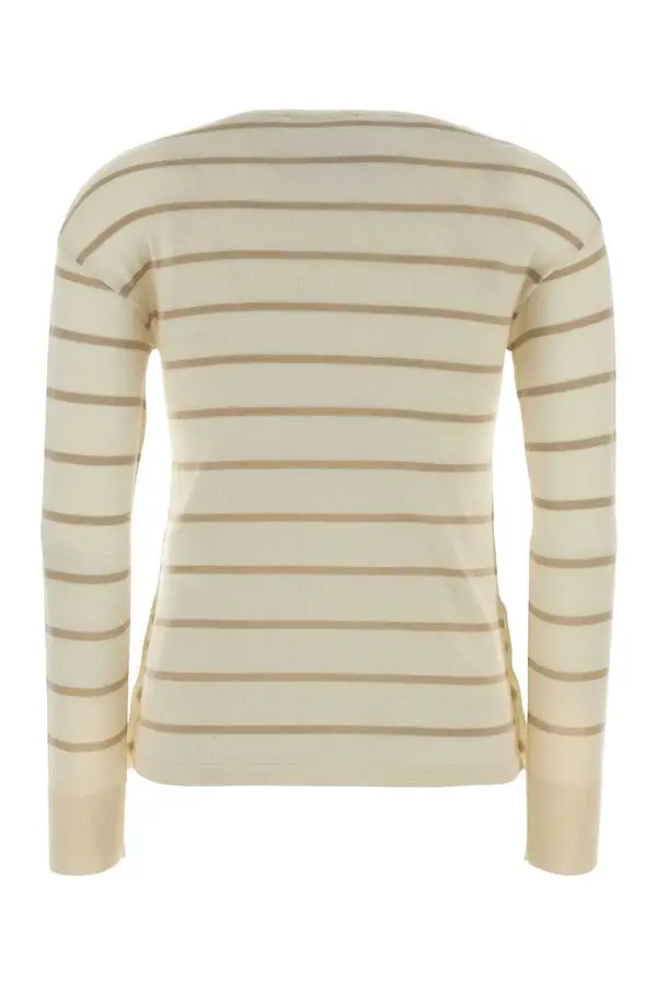 Max Mara Striped Cashmere Blend Sweater
