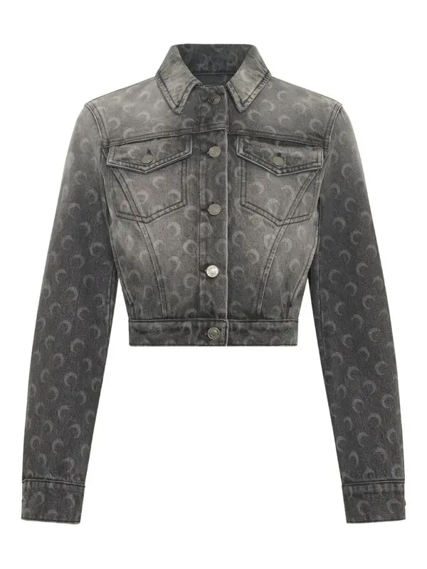 MARINE SERRE Moon Denim Jacket - Multicolor