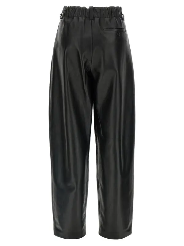 Givenchy Lambskin Leather High-waist Pleated Pants