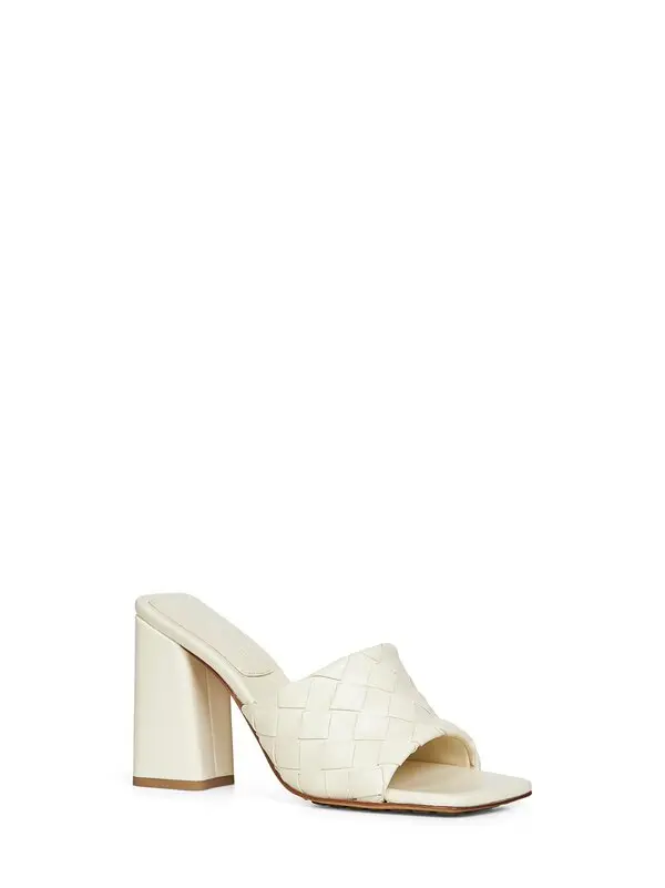 Bottega Veneta Sea Salt Intrecciato Leather Mules - Multicolor