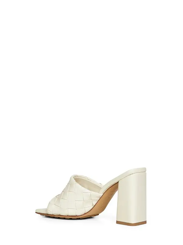 Bottega Veneta Sea Salt Intrecciato Leather Mules - Multicolor