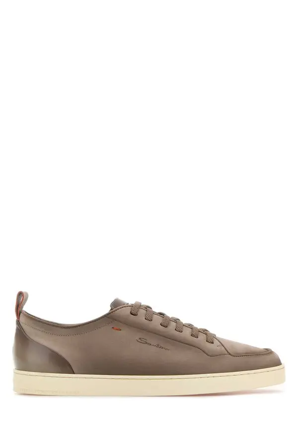 Santoni Montecarlo Leather Sneakers - Gray