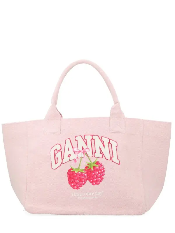 GANNI Raspberry Tote Bag - Pink