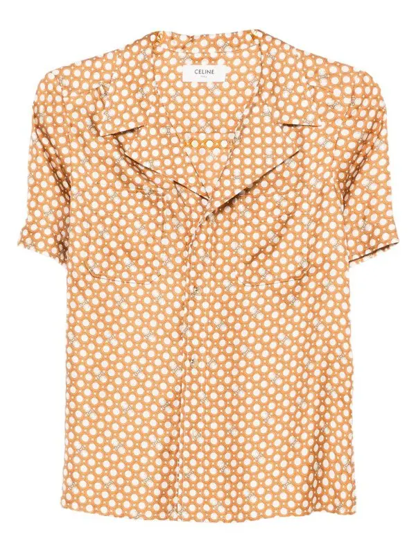 Celine Printed Silk Shirt