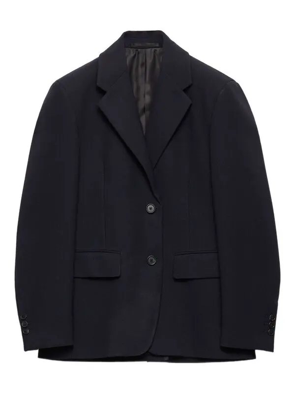 Prada Single-breasted Jacket With Fur Collar