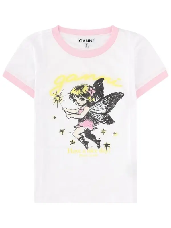 GANNI Baby Fit T-shirt - White