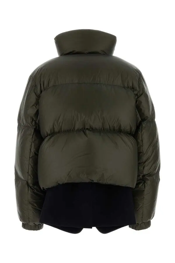 Sacai Down Puffer Jacket With High Neck And Pockets