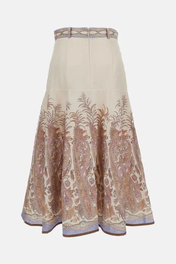 Zimmermann Alchemy A-line Midi Skirt - Multicolor