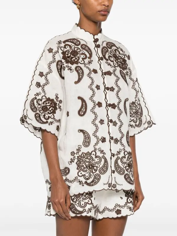 Zimmermann Ascension Embroidered Shirt - Multicolor