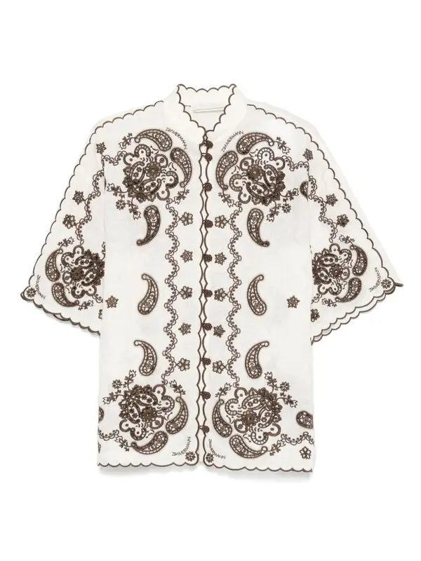 Zimmermann Ascension Embroidered Shirt - Multicolor