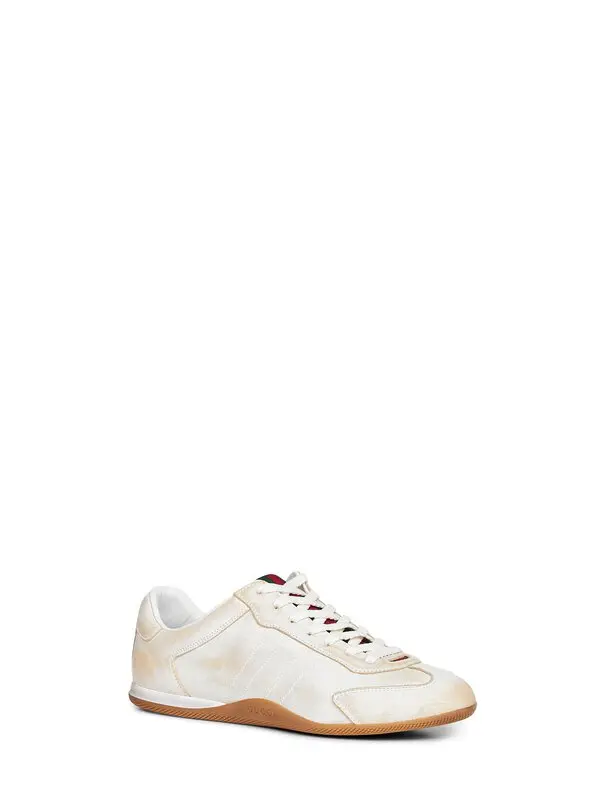 Gucci Washed Leather Lace-up Sneakers