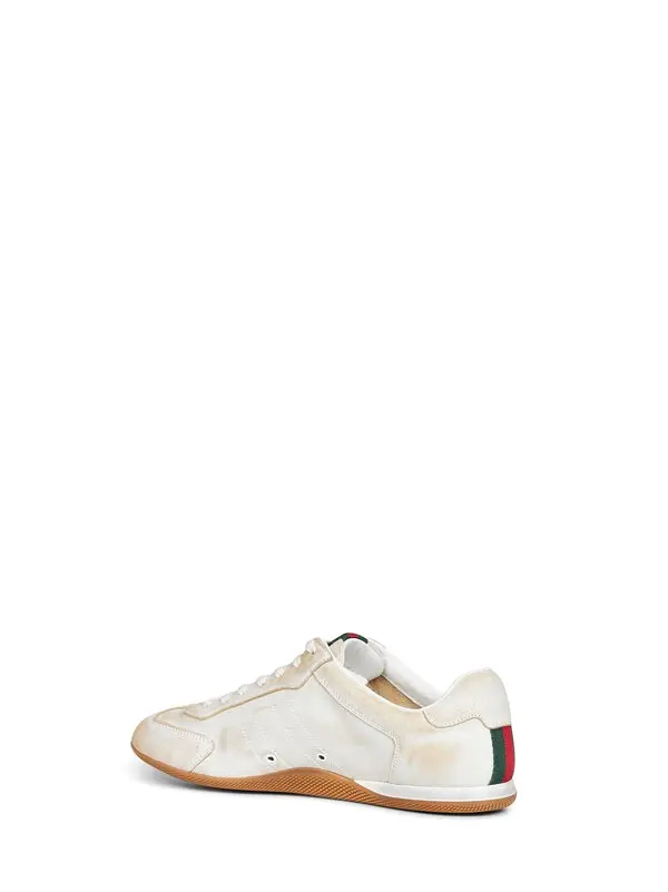 Gucci Washed Leather Lace-up Sneakers