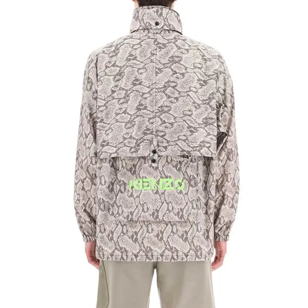 Kenzo Snakeskin Printed Jacket - Cream