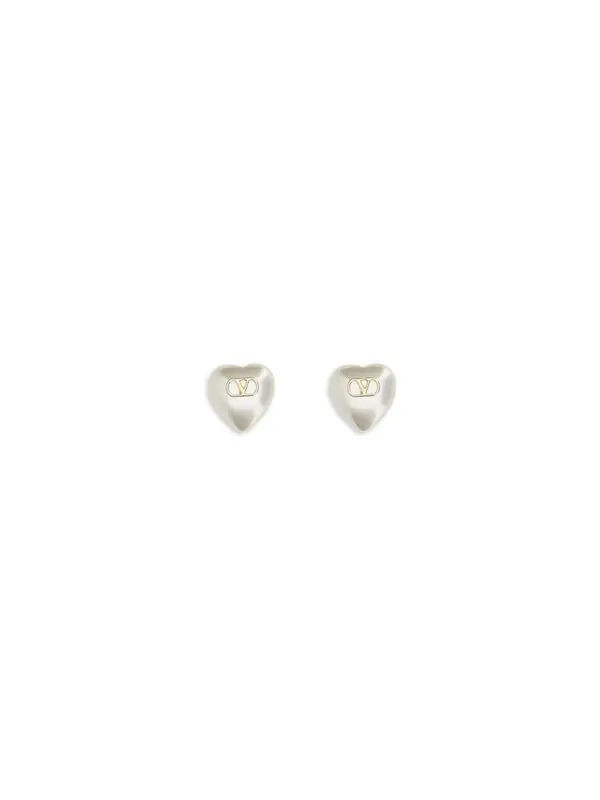Valentino Garavani Vlogo Signature Heart Drop Earrings - Multicolor
