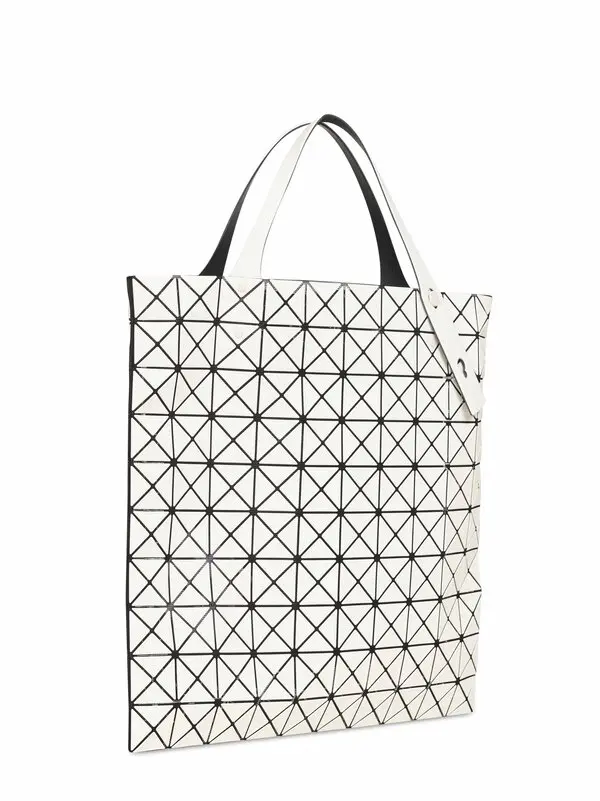 Issey Miyake White Beige Prism-2 Frost Tote Bag - Multicolor