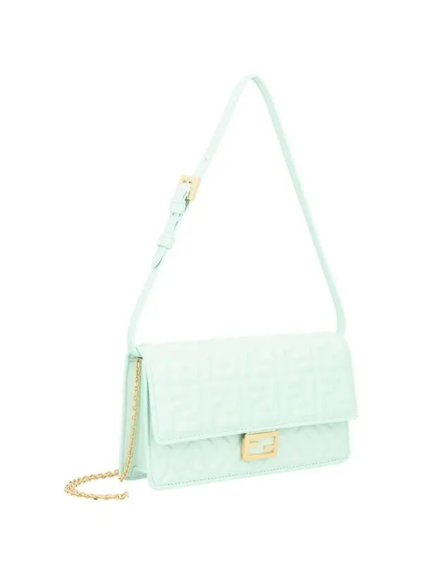 Fendi Baguette Chain Wallet - Green