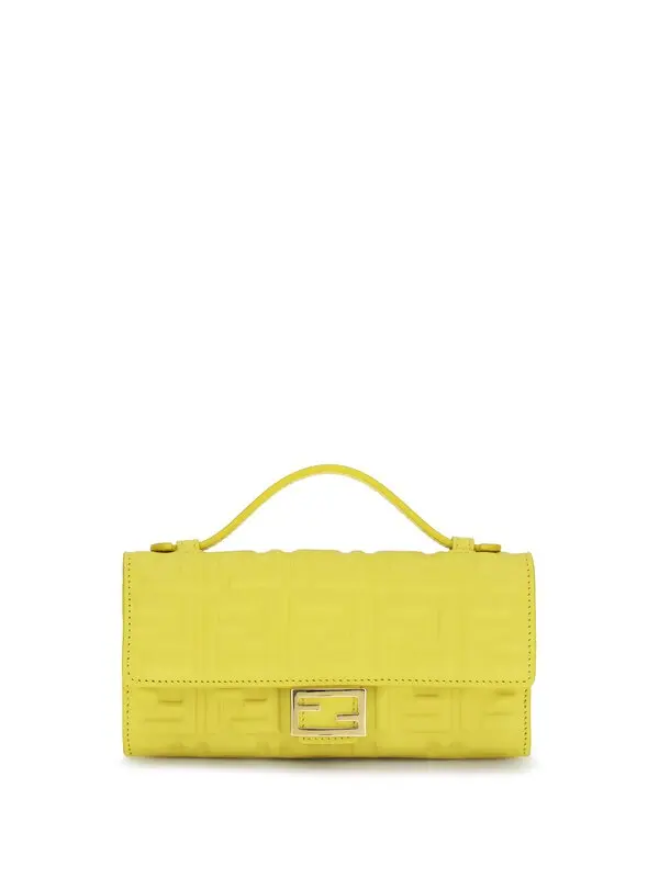 Fendi Baguette Chain Wallet - Yellow