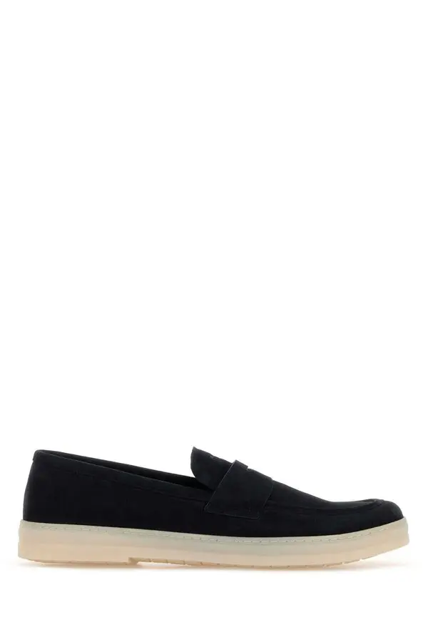 Prada Dark Suede Loafers - Blue