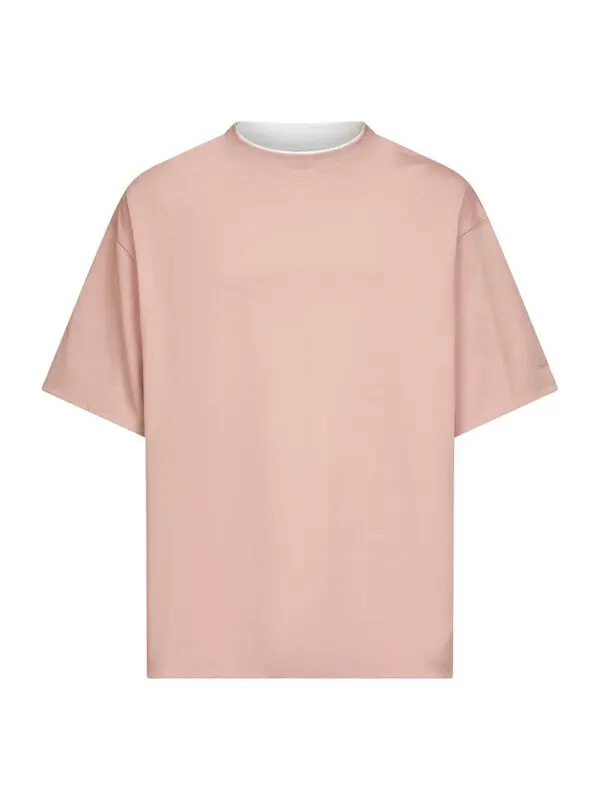 JIL SANDER Two-tone Compact Jersey Reversible T-shirt