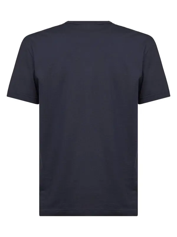 Dolce & Gabbana Blue Cotton Heraldic Patch T-shirt - Multicolor
