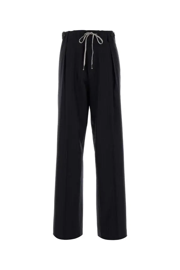 MAISON MARGIELA Embroidered Wool Palazzo Pants