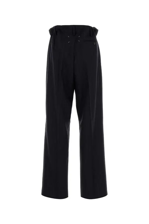 MAISON MARGIELA Embroidered Wool Palazzo Pants