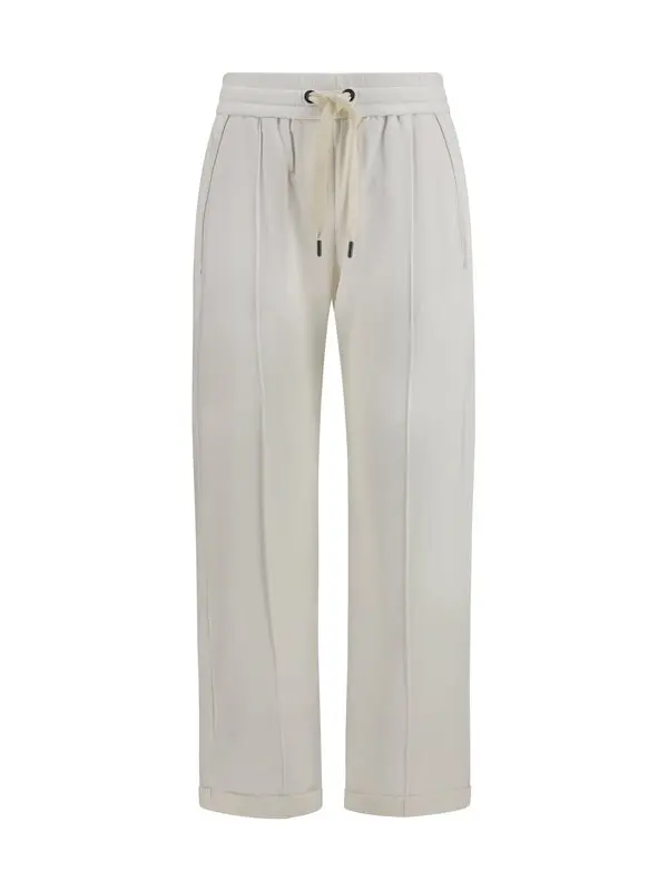 Brunello Cucinelli Mixed Linen Pants - White