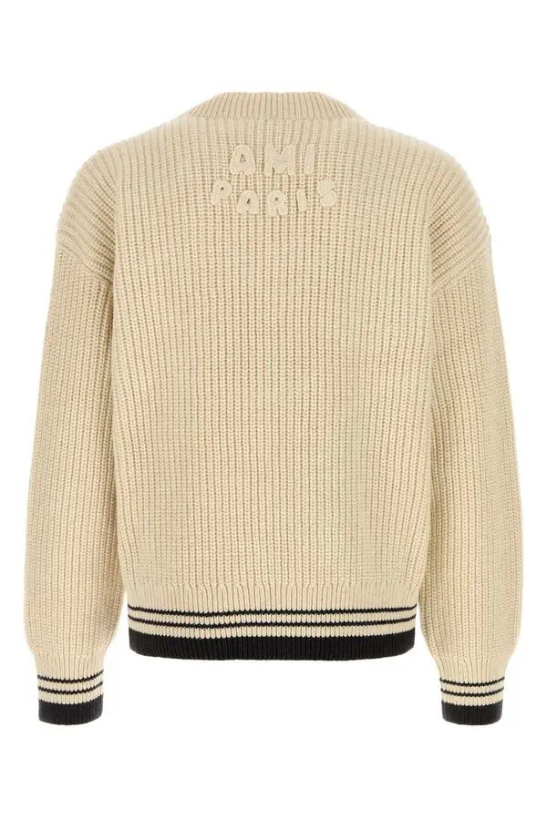 Ami Wool Blend V-neck Sweater