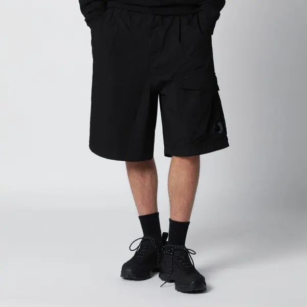 C.P. COMPANY Cotton Bermuda Shorts - Black